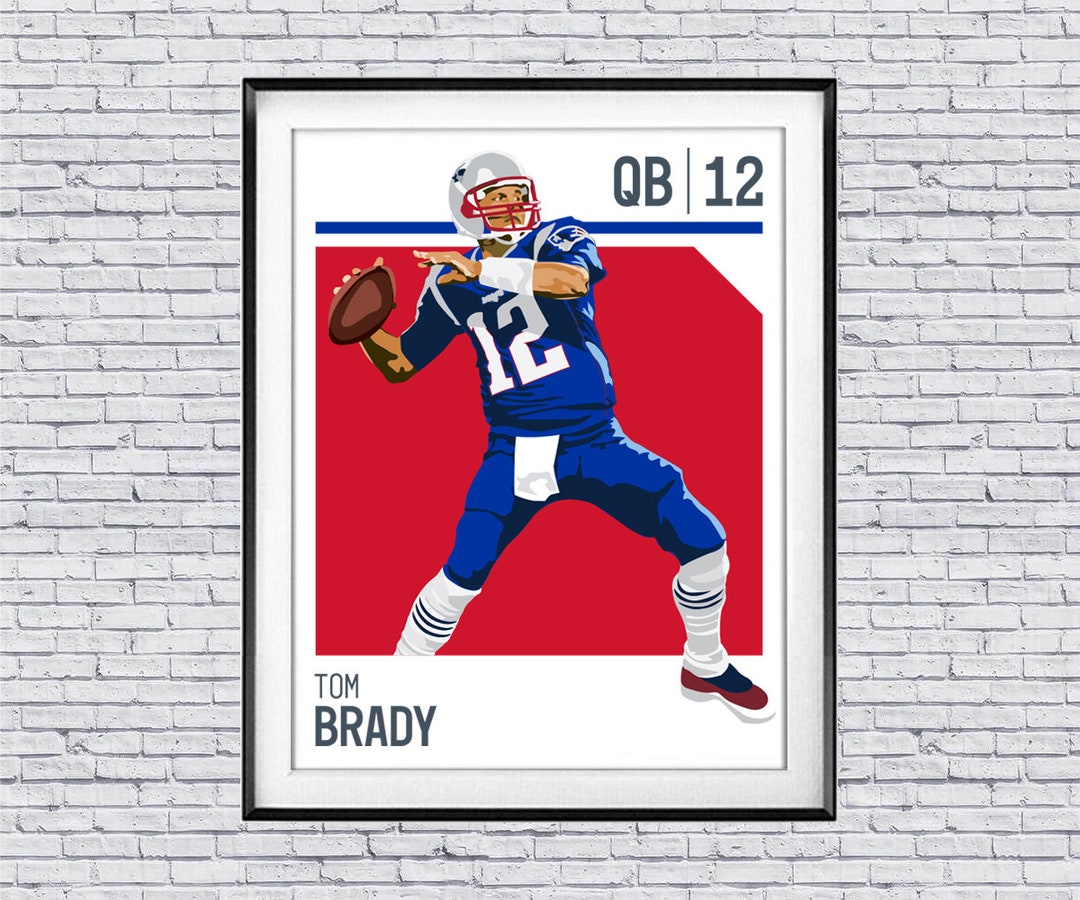 TOM BRADY Art Print Vector Illustration Poster Pop - Etsy