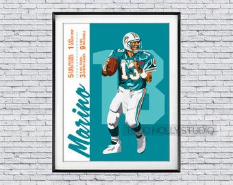 Dan Marino Poster - Etsy
