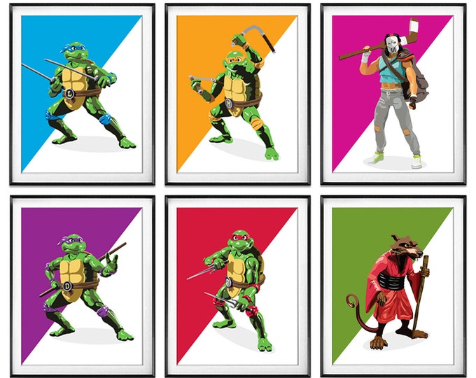 Teenage Mutant Ninja Turtles Portrait Painting Poster 24 X 36 - Etsy
