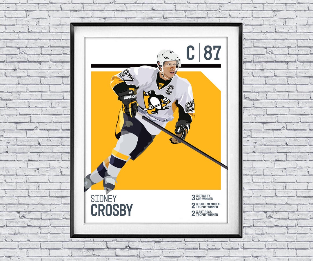 SIDNEY CROSBY Art Print, Vector Illustration Poster, Pop Surrealism ...