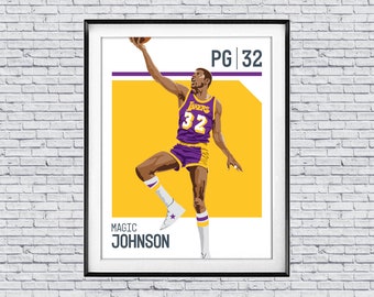 Magic Johnson Print - Etsy
