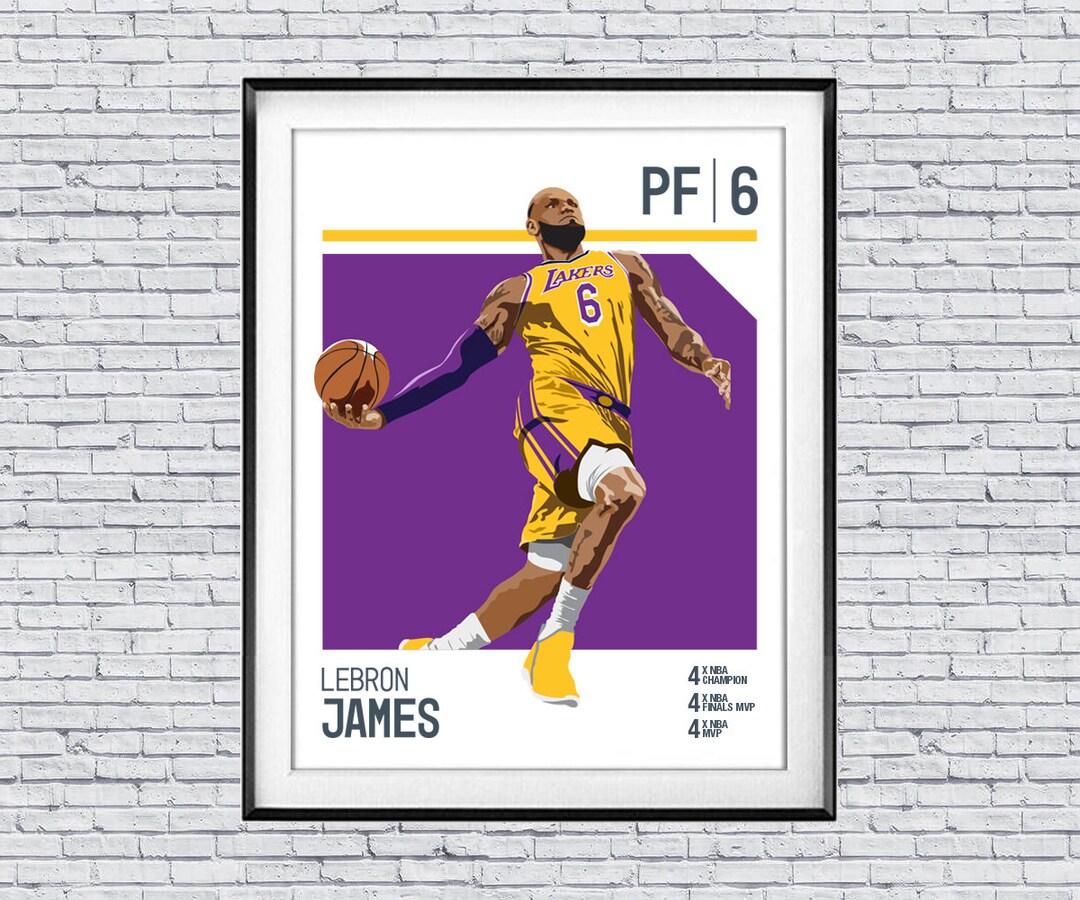 LEBRON JAMES Art Print, Vector Illustration Poster, Pop Surrealism ...