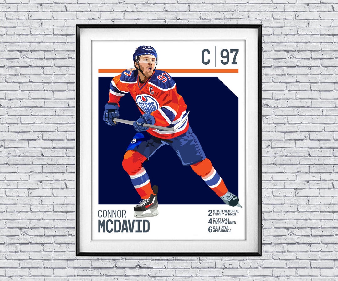 DIGITAL DOWNLOAD OPTIONS Connor Mcdavid Art Print, Vector Illustration ...