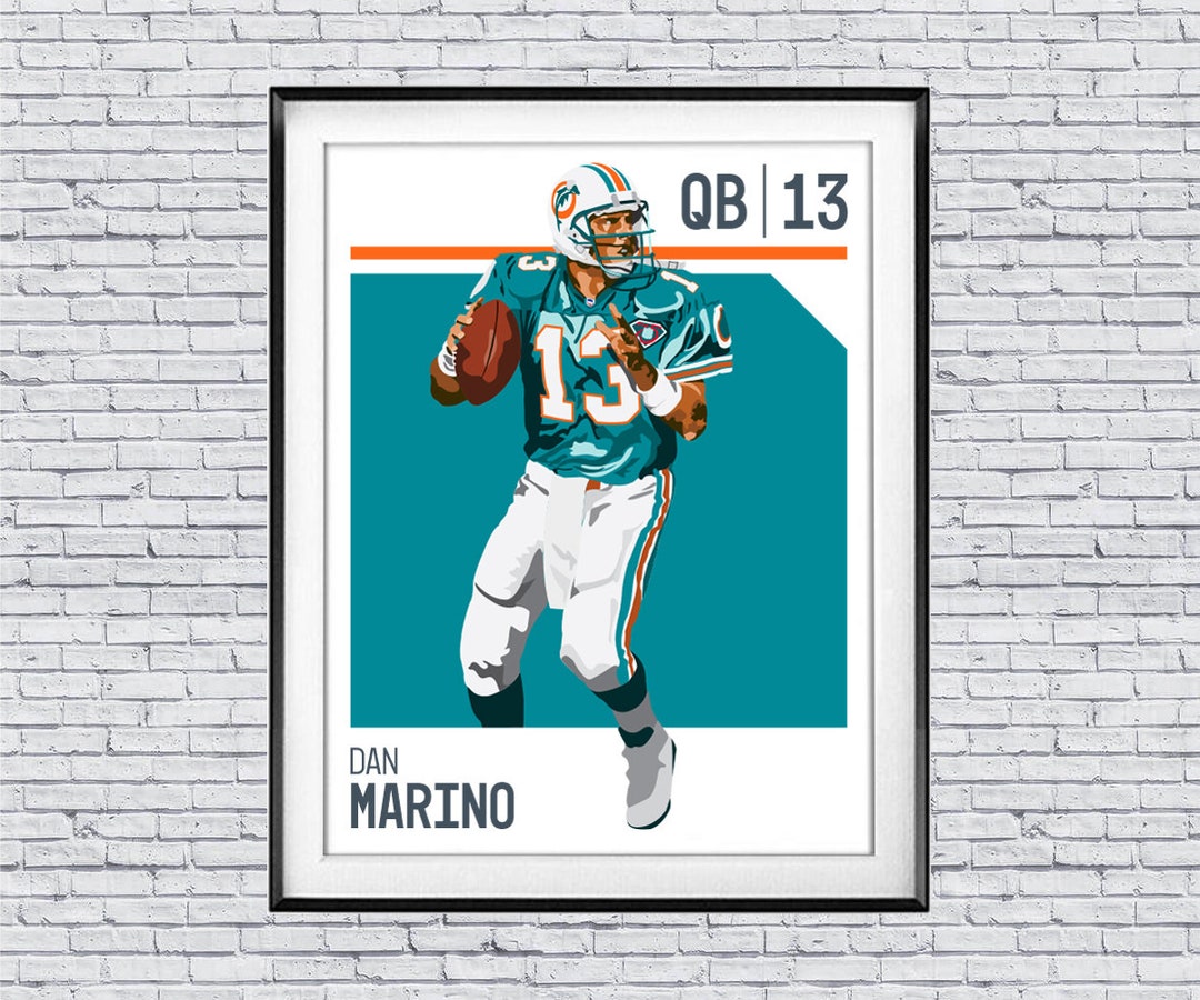 DAN MARINO Art Print Vector Illustration Poster Pop - Etsy