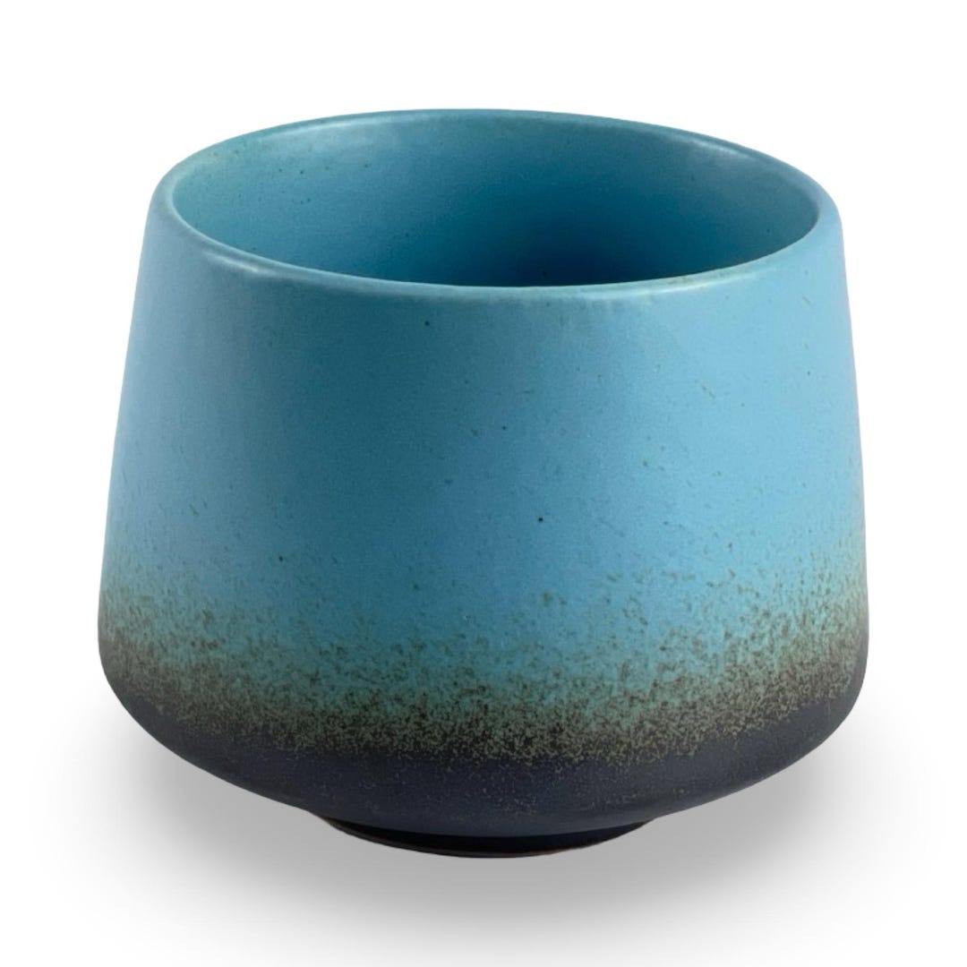 Japanese Azure Horizon Tsutsu-gata Tea Cup - Shizen Cha - Etsy