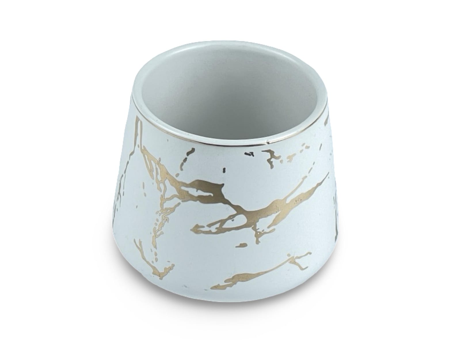 Japanese White Marble Gold Ceramic Teapot Set & Bamboo Tray - Shizen ...