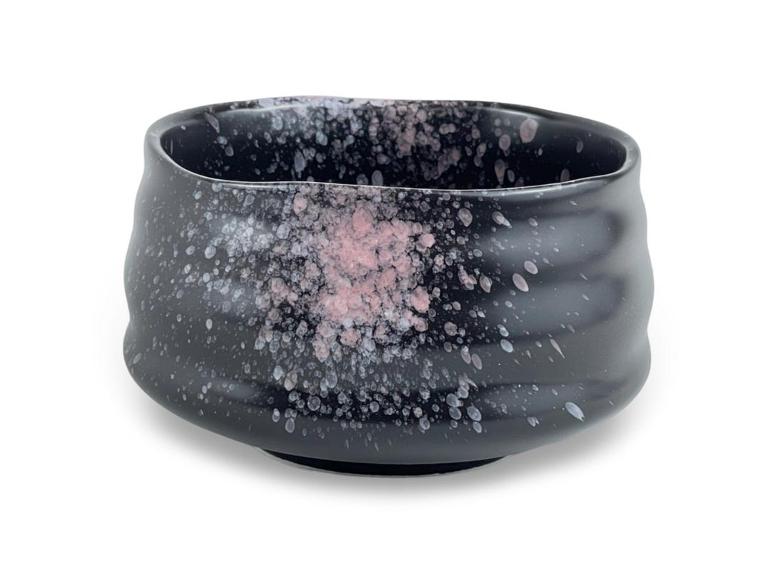 Japanese Nebula Black Matcha Chawan Tea Bowl - Shizen Cha - Etsy