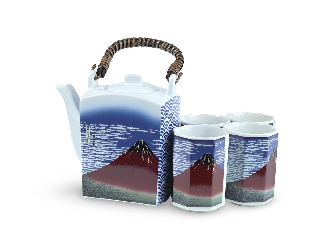 Japanese Mount Fuji Teapot Set - Shizen Cha - Etsy