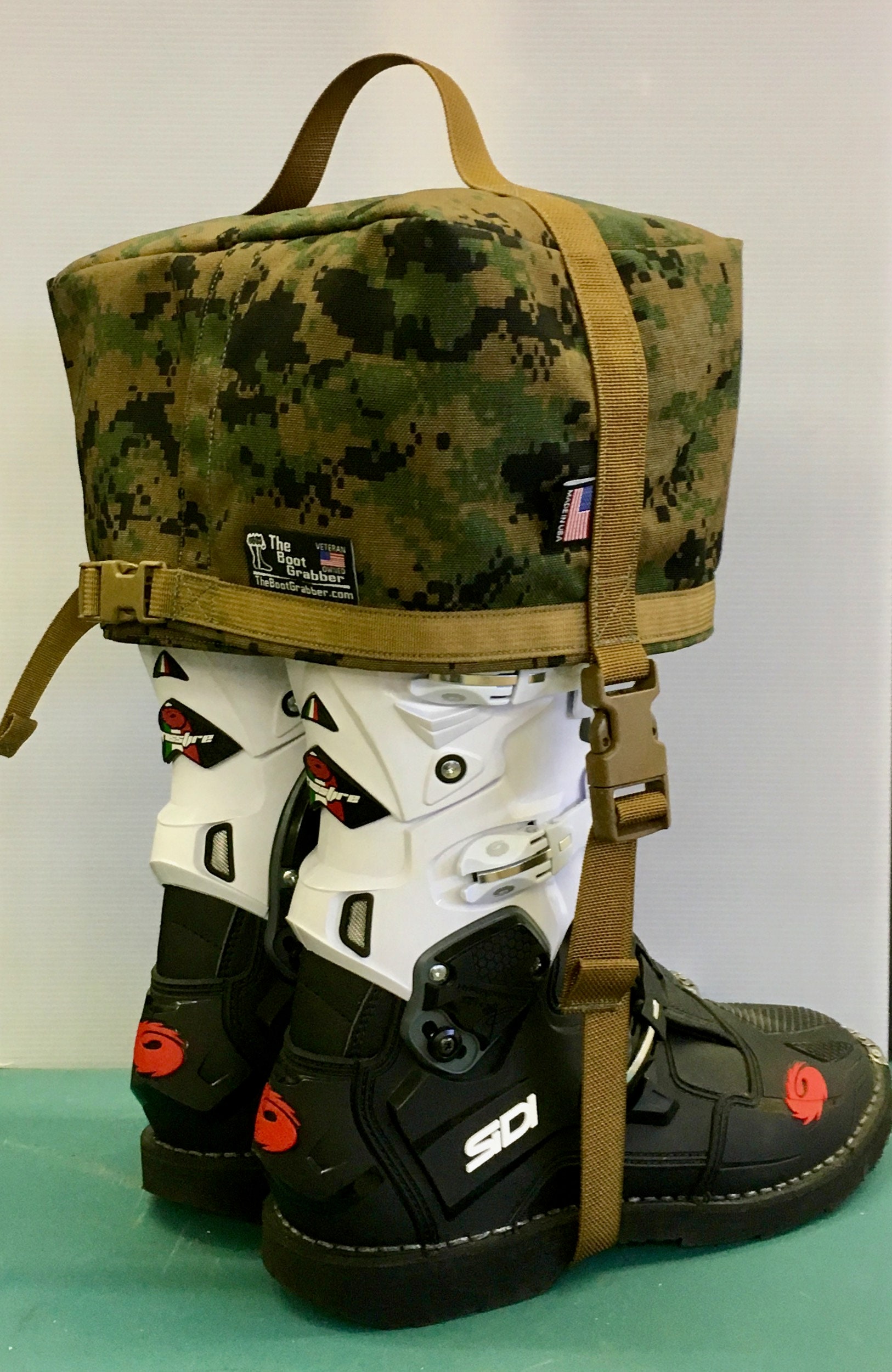 USMC MARPAT Woodland Camouflage Pattern, Motocross Boot Carrier, W ...