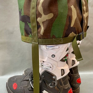 BDU Camouflage Pattern, Motocross Boot Carrier, W/ Optional Custom ...