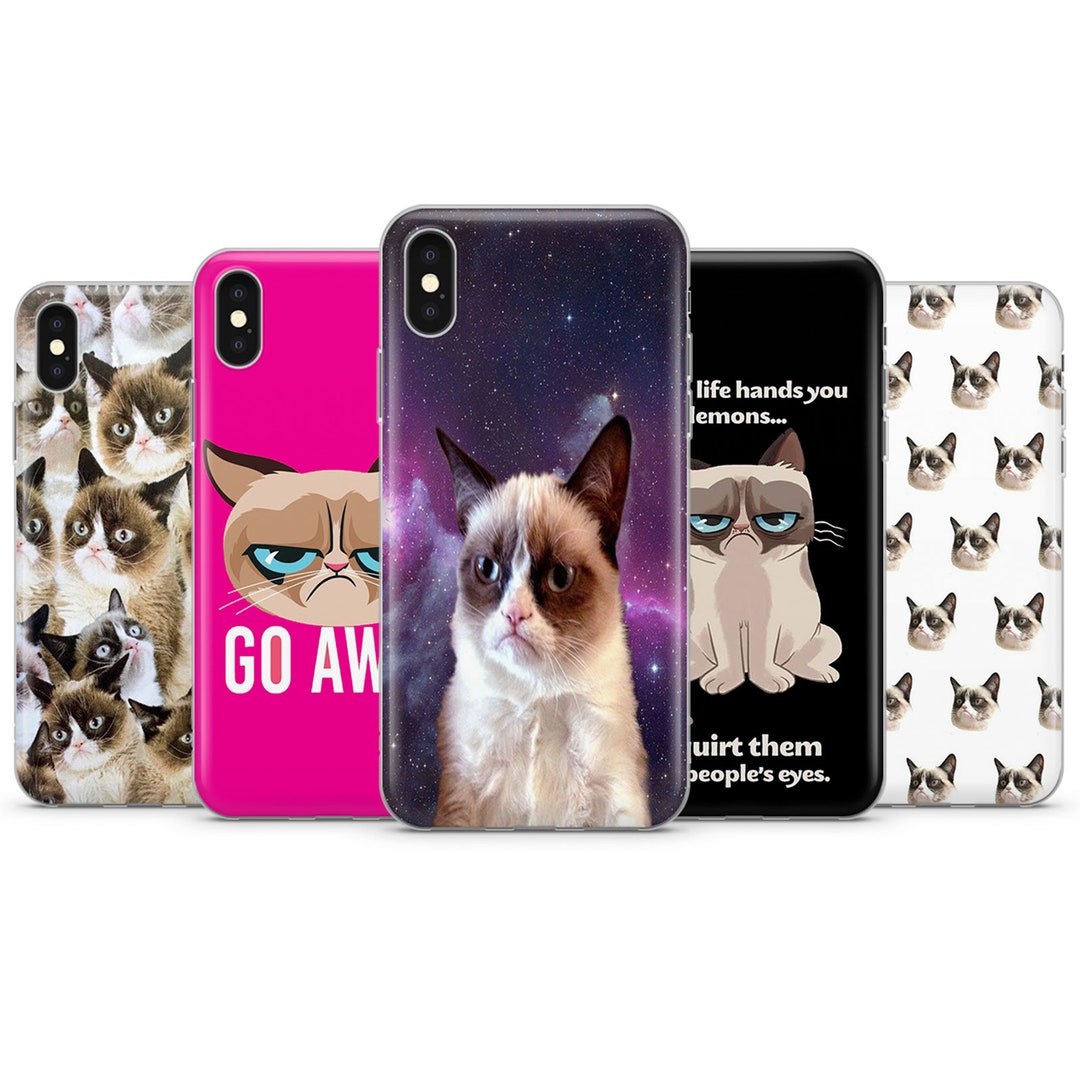 Grumpy Cat Quotes, Cat Jokes Phone Case Cover for iPhone Samsung ...