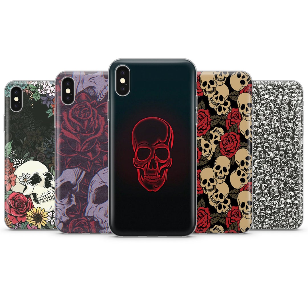 Skull and Rose Dark/scary Phone Case Cover for Iphone Samsung - Etsy
