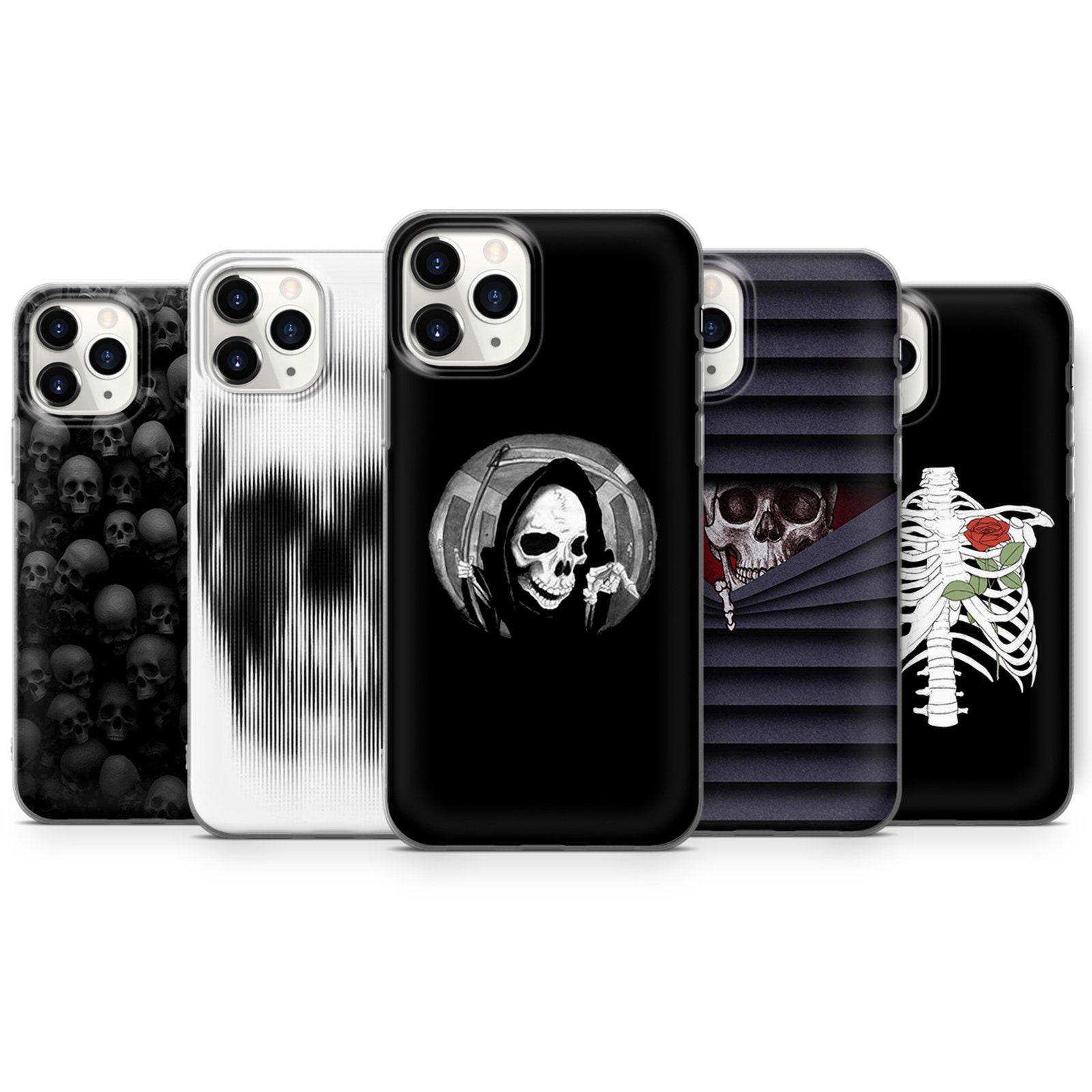 Skull Skeleton Death Phone Case Cover for Iphone Samsung & - Etsy