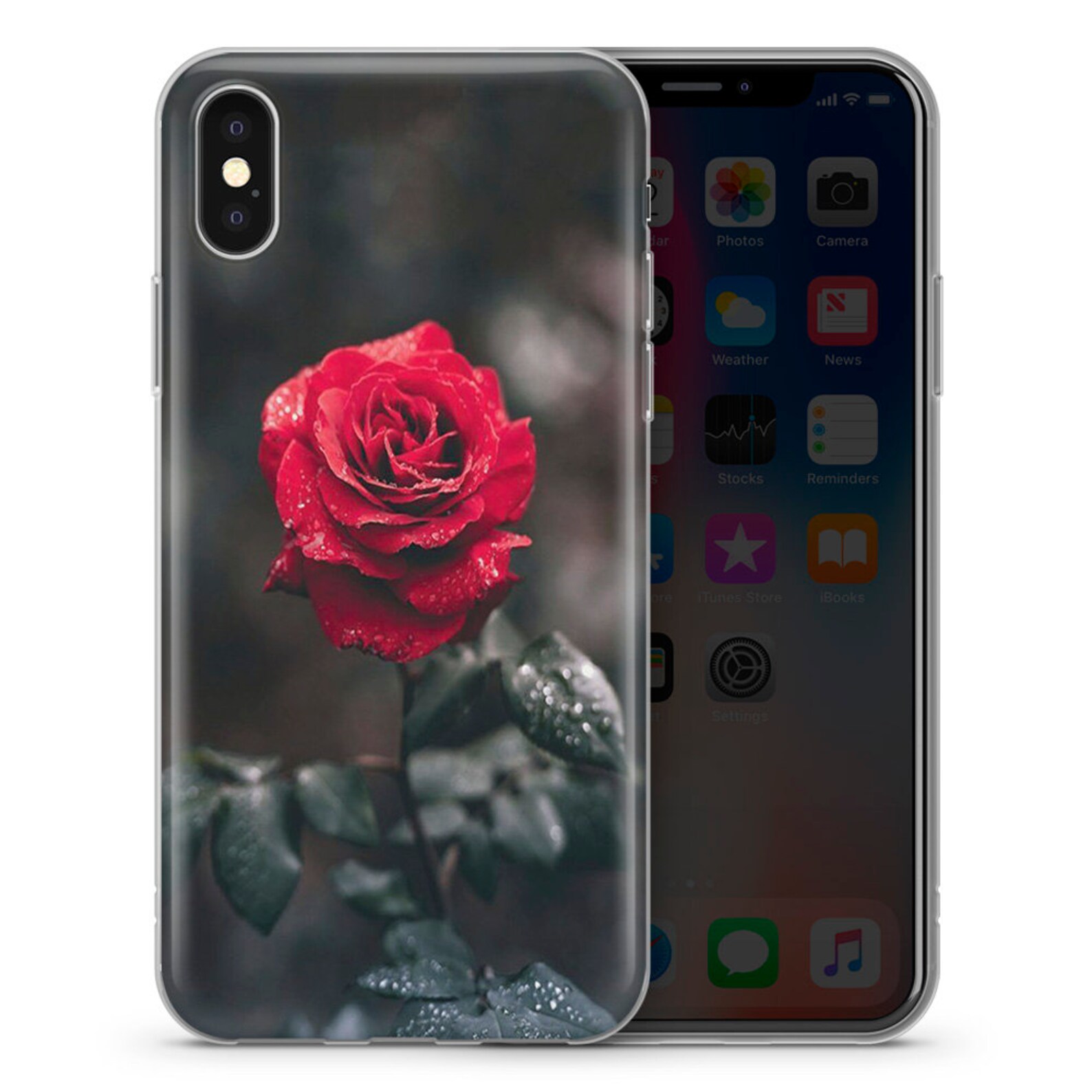 Roses/Flower Red Pink Dark and Blue Phone case cover for | Etsy