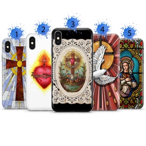 Catholic Art Christianity Symbols, Cross and Holy Spirit Phone Case ...