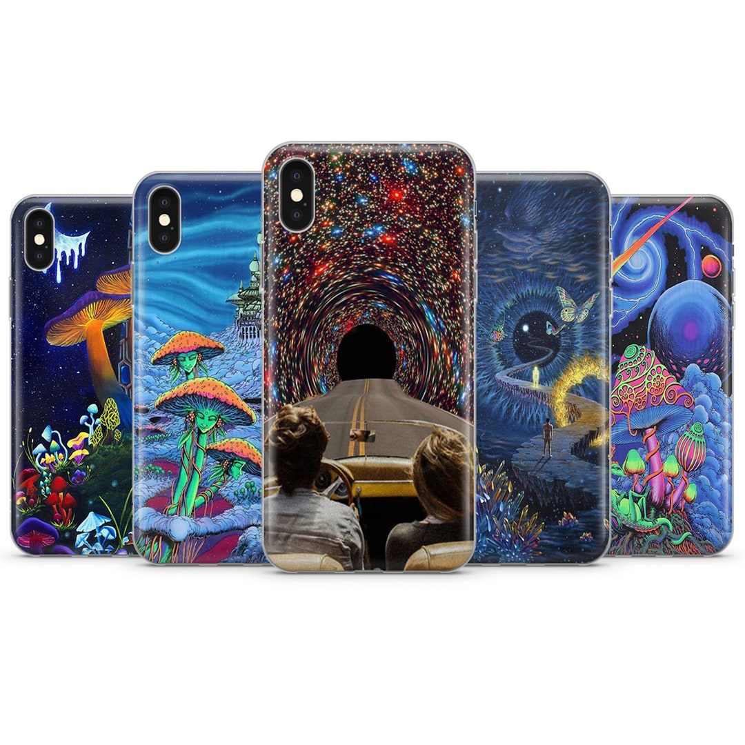 Psychedelic Stoner Trippy Mushrooms in Art Phone Case Cover - Etsy