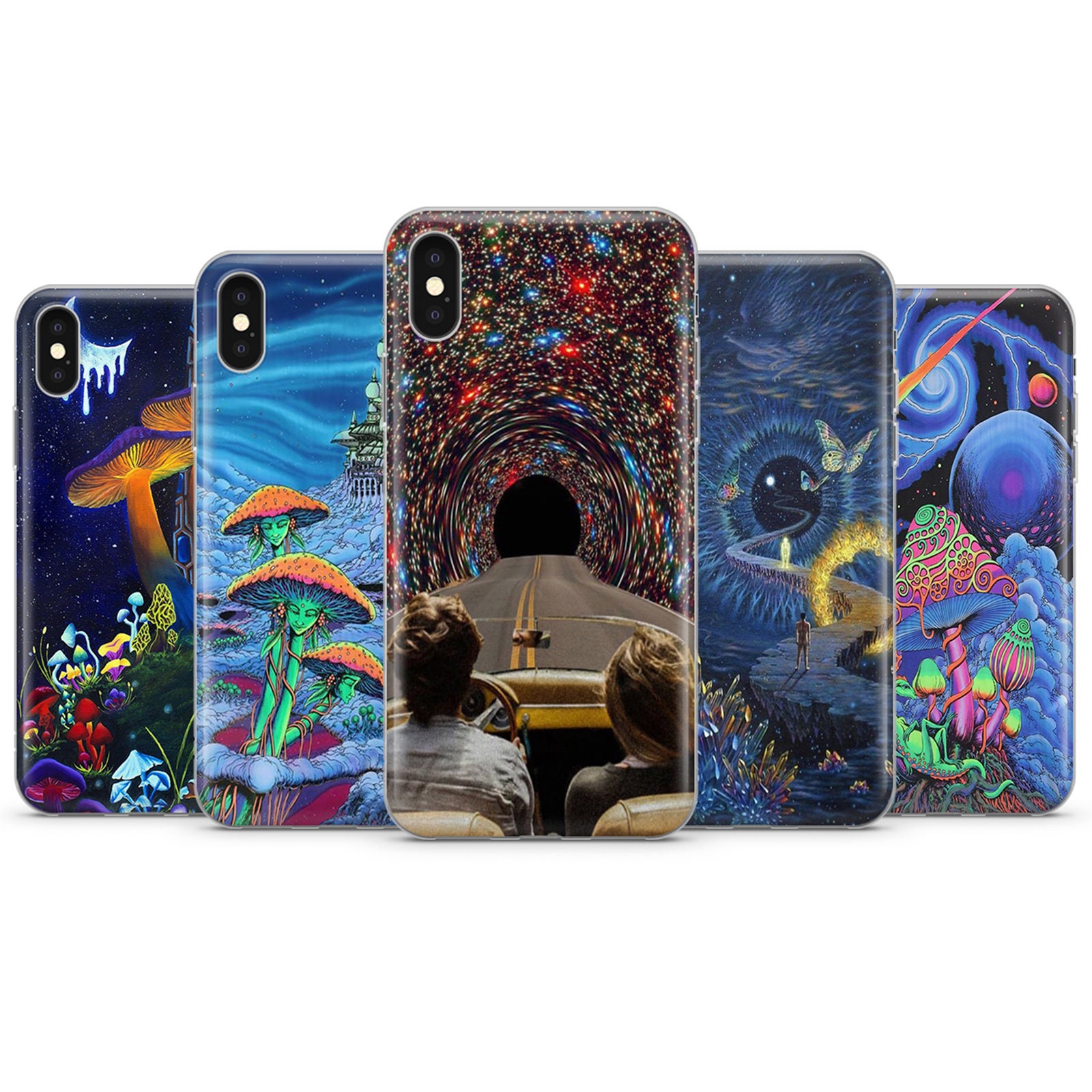 Psychedelic Stoner Trippy Mushrooms in Art Phone Case Cover - Etsy