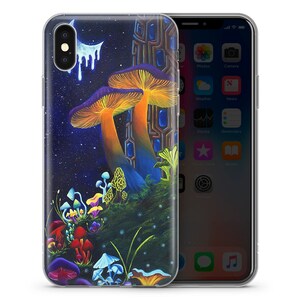 Psychedelic Stoner Trippy Mushrooms in Art Phone Case Cover - Etsy
