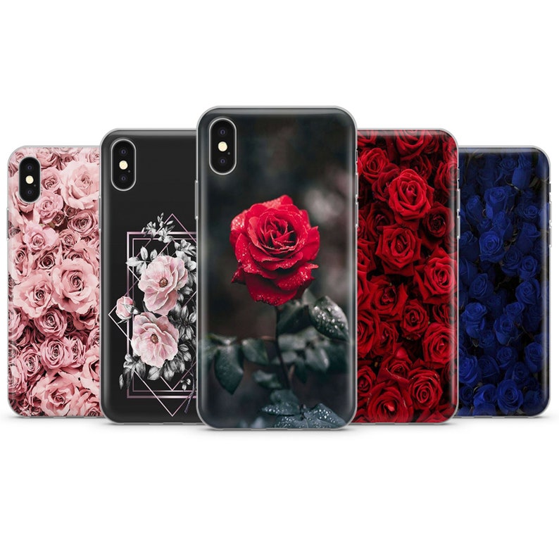 Roses/Flower Red Pink Dark and Blue Phone case cover for | Etsy