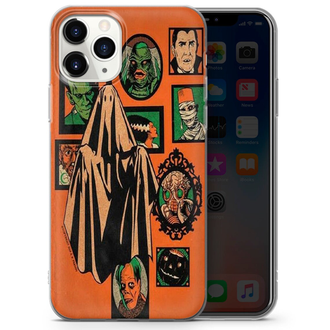 Vintage Halloween Theme Funny Cute and Scary/horror Phone | Etsy