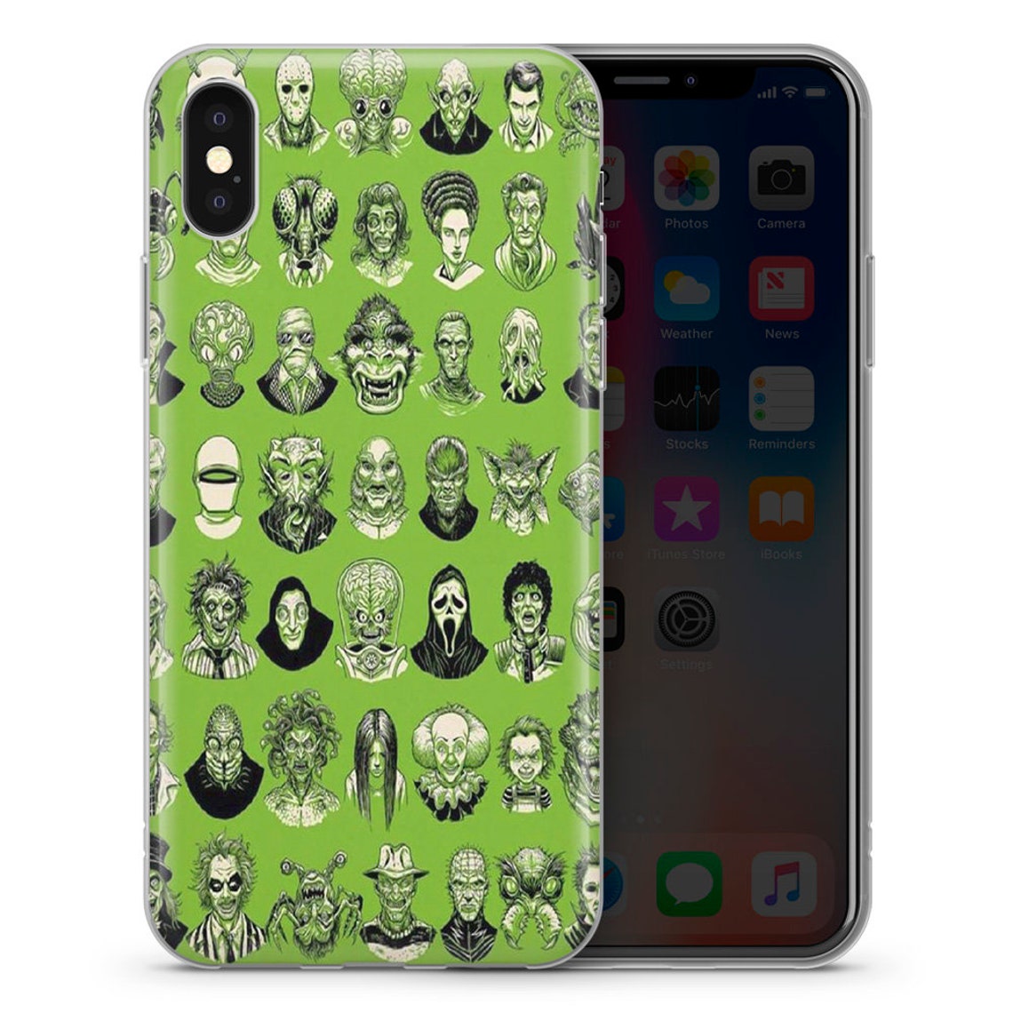 Halloween theme Vampire Bats Ghosts Monsters Phone case | Etsy