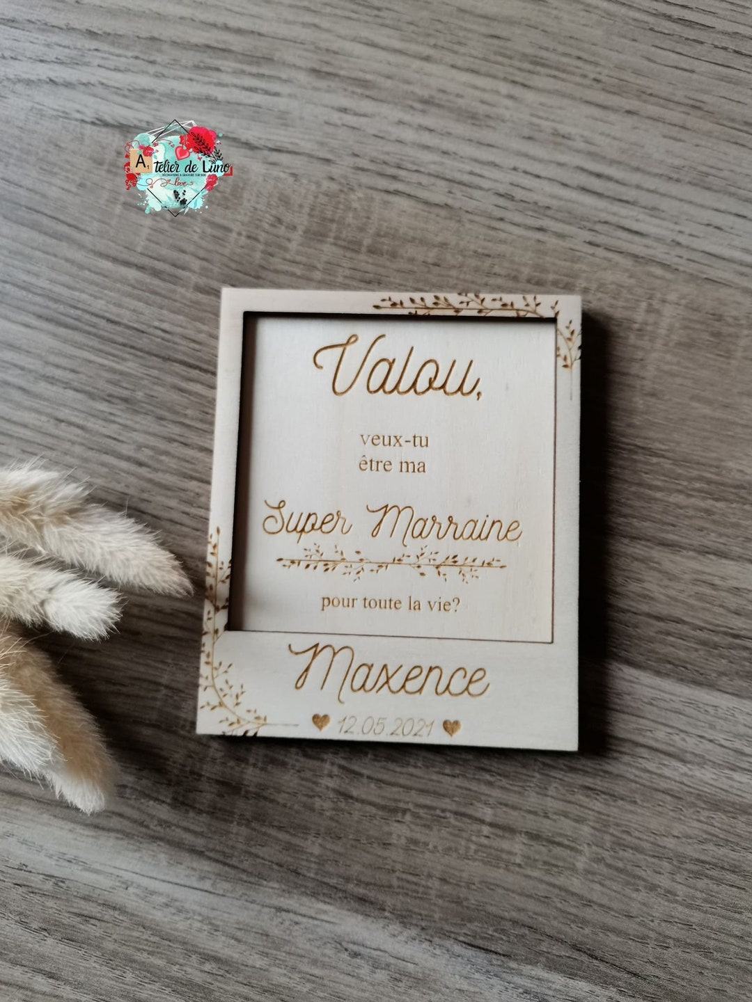 Polaroid Frame Magnet, Godfather Request, Godmother Request, Gift ...