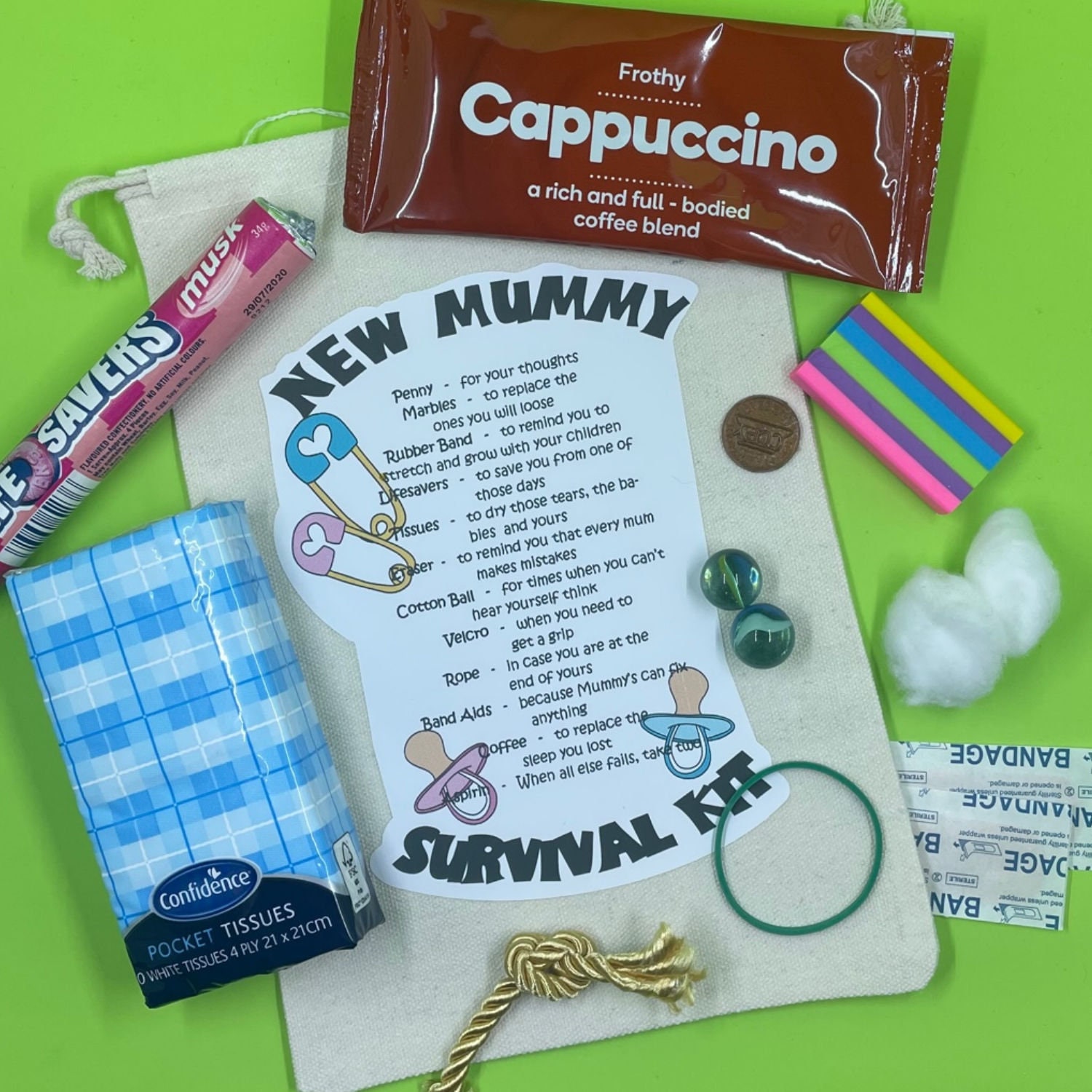 New Mummy Survival Kit Printable, Just Print and Cut, Place Onto a Bag ...
