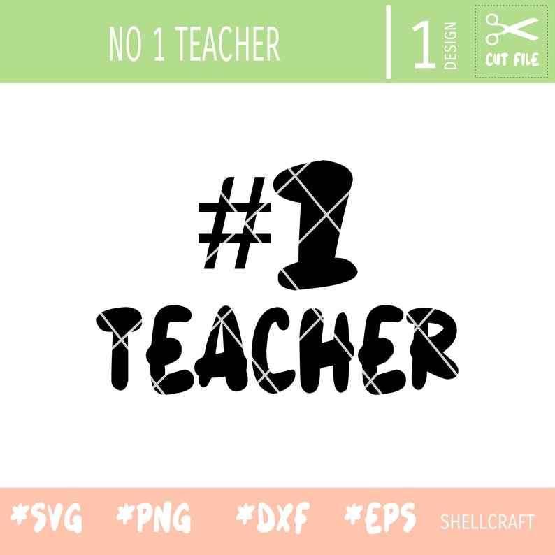 Number One Teacher SVG PNG JPEG Instant Digital Download - Etsy
