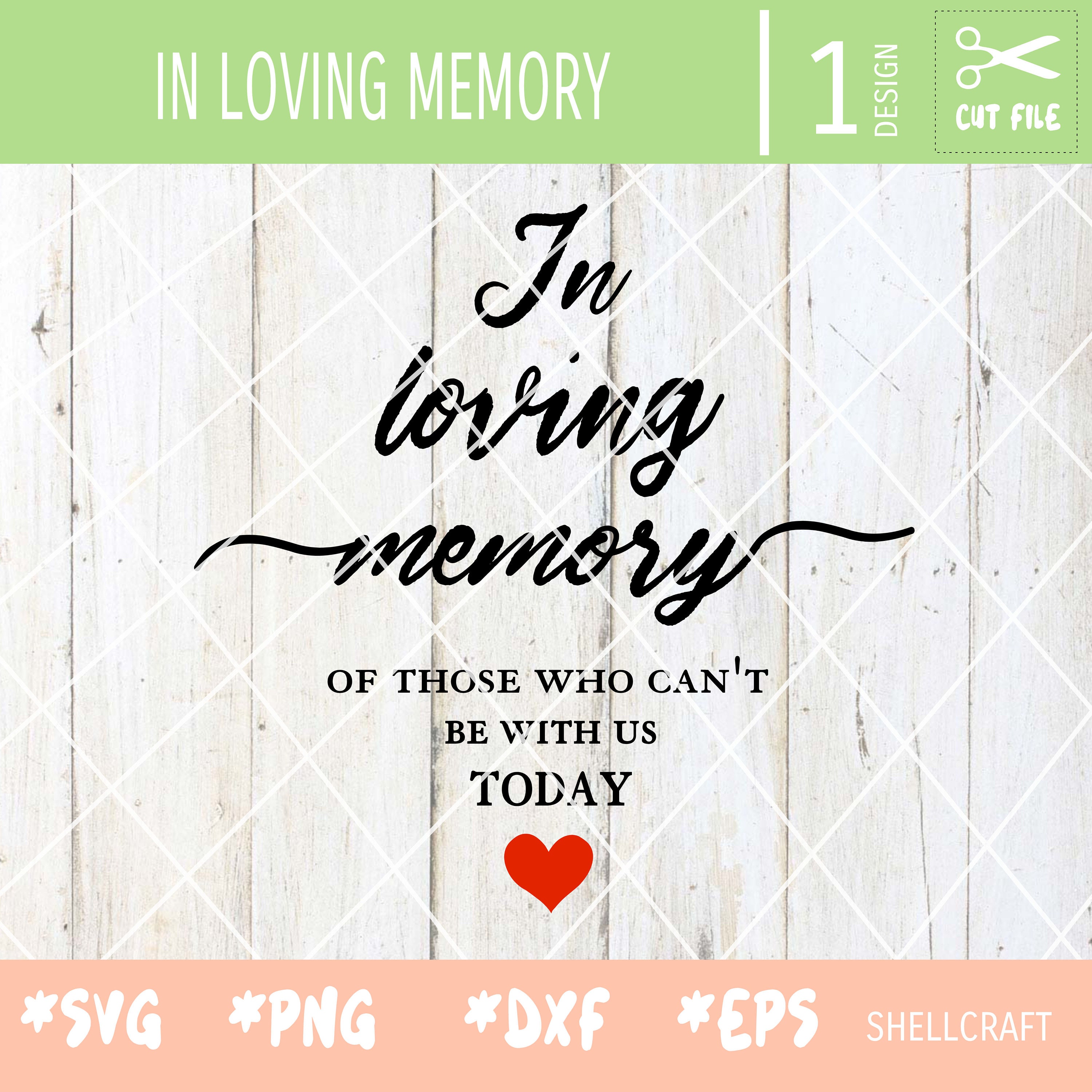 In Loving Memory SVG Clip Art Download in Format PNG JPEG for ...