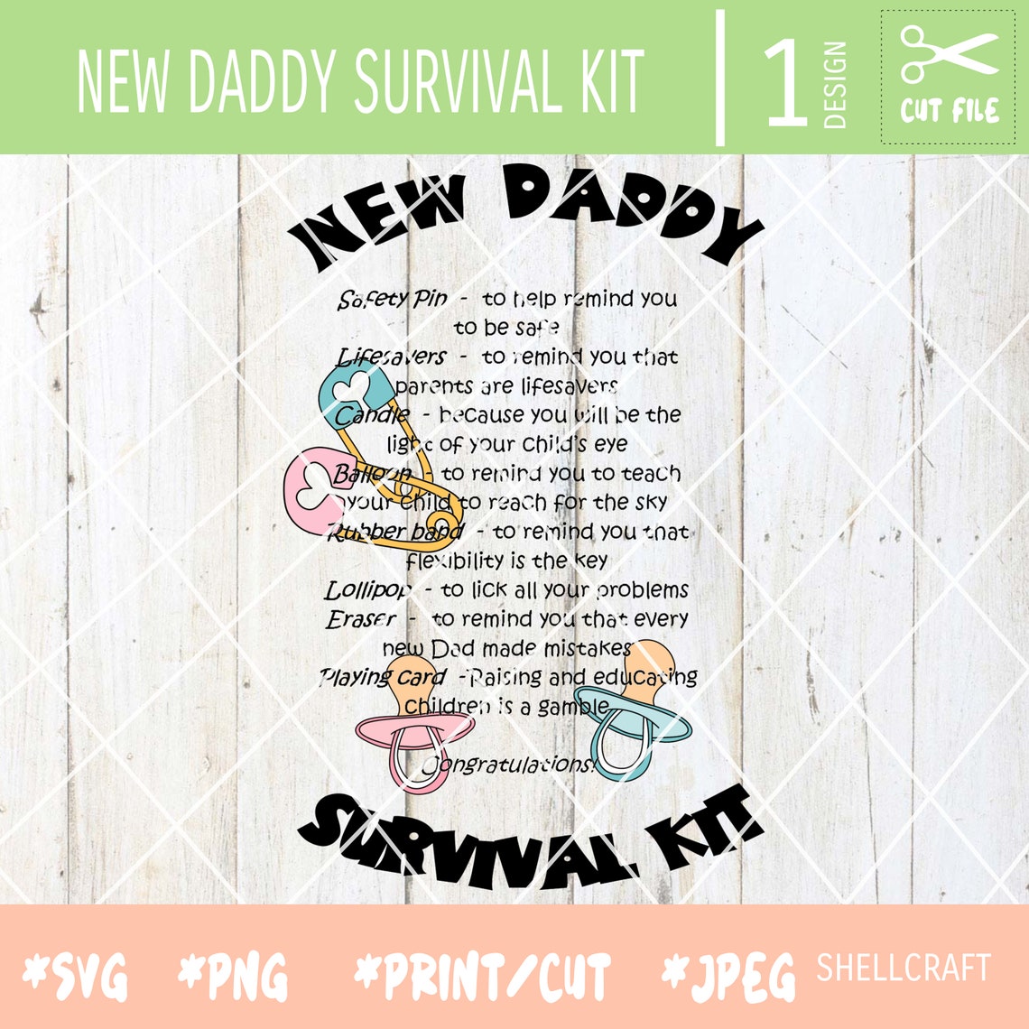 New Daddy Survival Kit Printable – Father's Day Gift (digital Download ...
