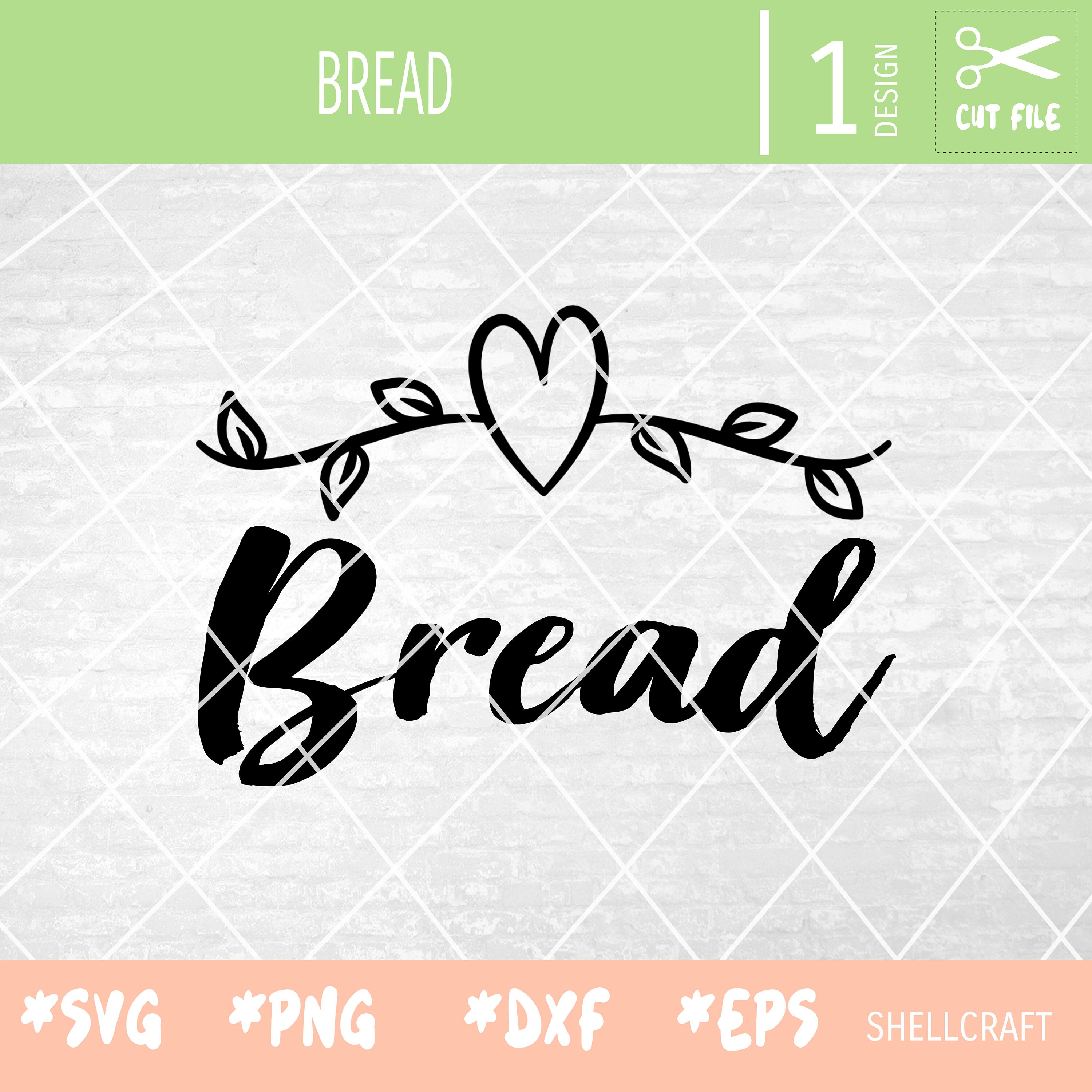 Bread With Love Heart Vine SVG Clip Art Download in Format PNG JPEG for ...