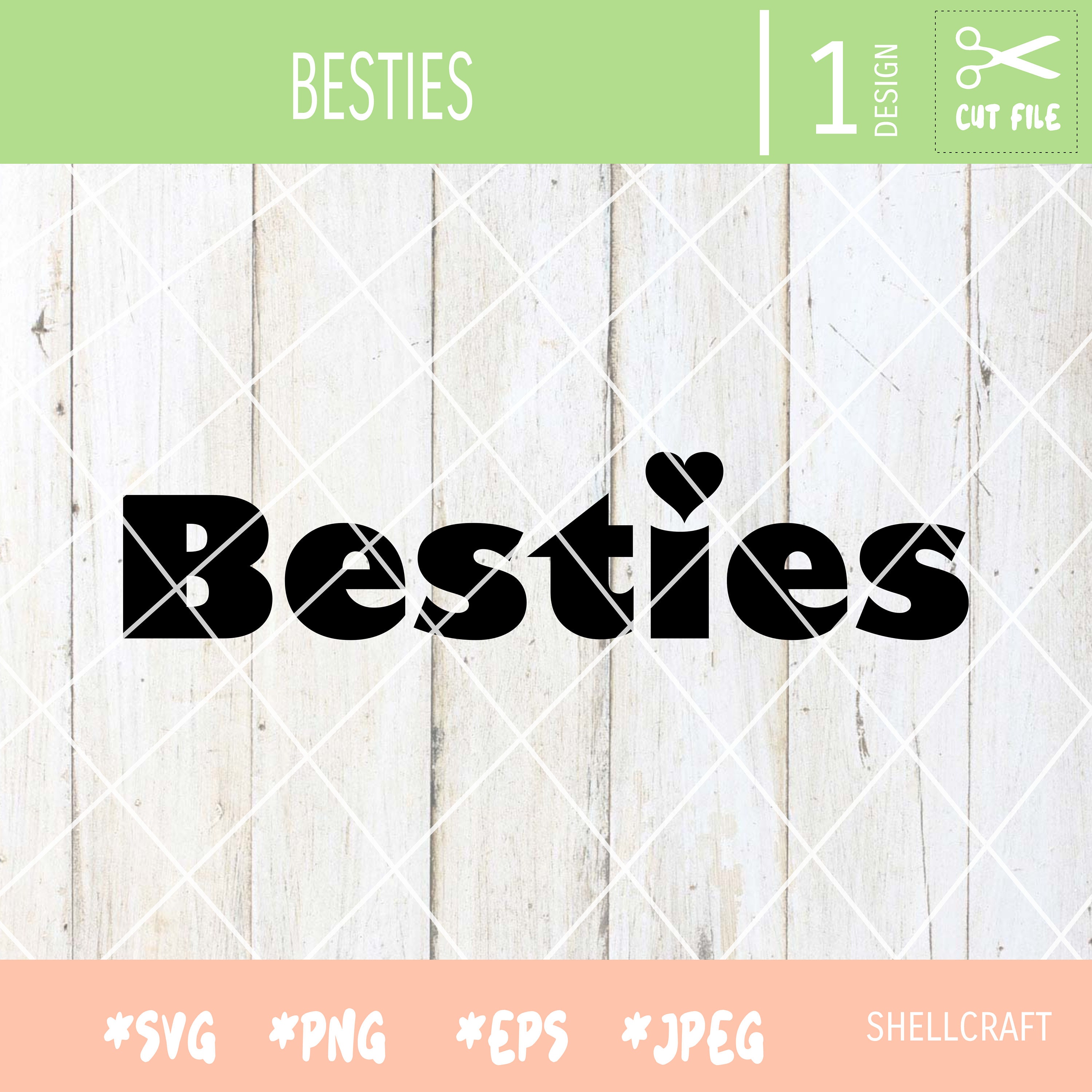 Besties SVG Clip Art Download in Format PNG JPEG for - Etsy