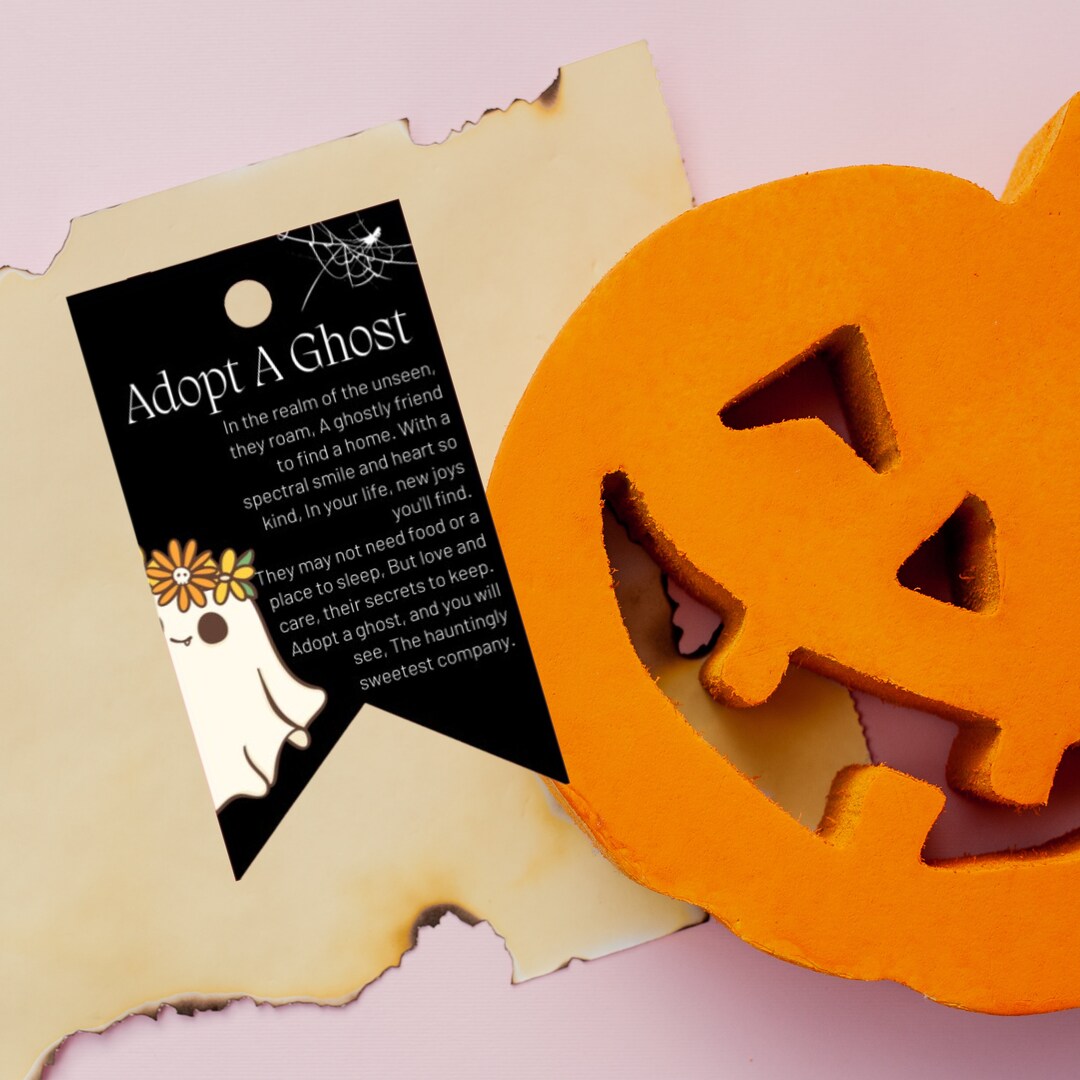 Spooky Ghost Adoption Printables Add Charm to Handmade Items - Etsy