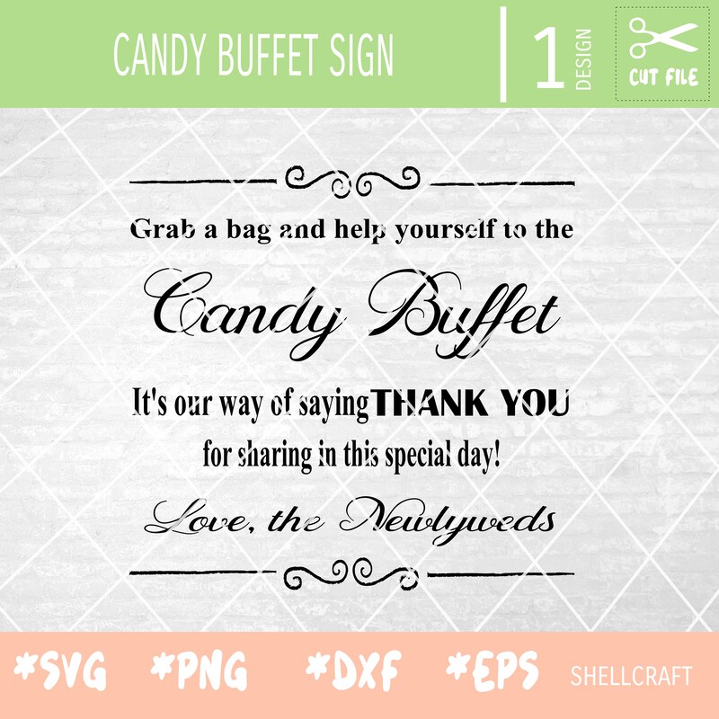 Candy Buffet Signage - Etsy