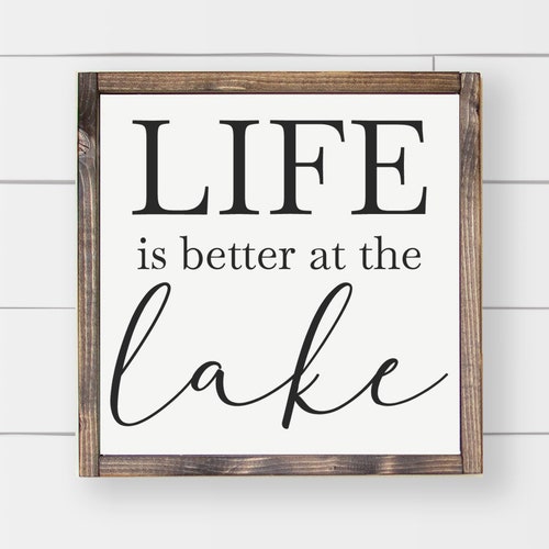 Life is Better at the Lake Sign Lake House Sign Lake Decor - Etsy