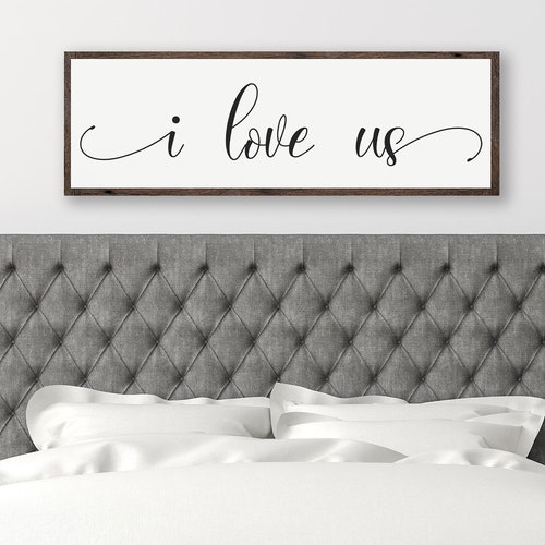 Love You More Sign Bedroom Wall Decor Master Bedroom Decor Etsy