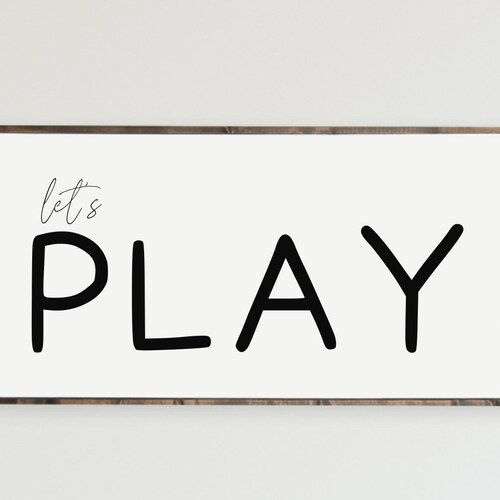 Let's Play Sign Kids Room Decor Playroom Sign Nursery - Etsy