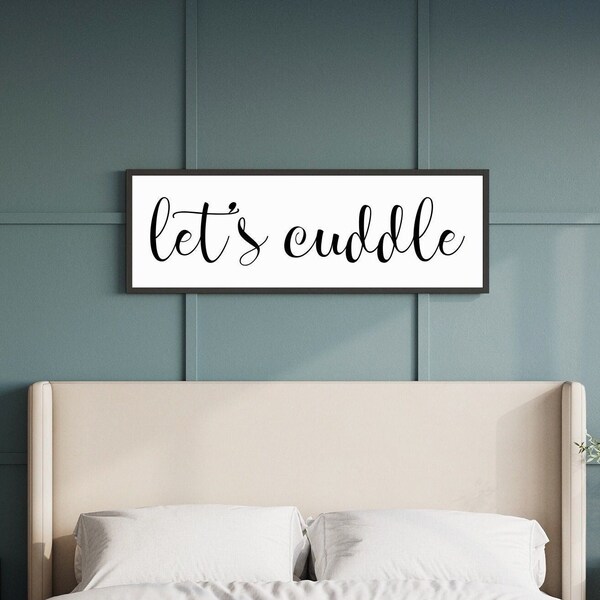 Lets Cuddle Sign - Etsy