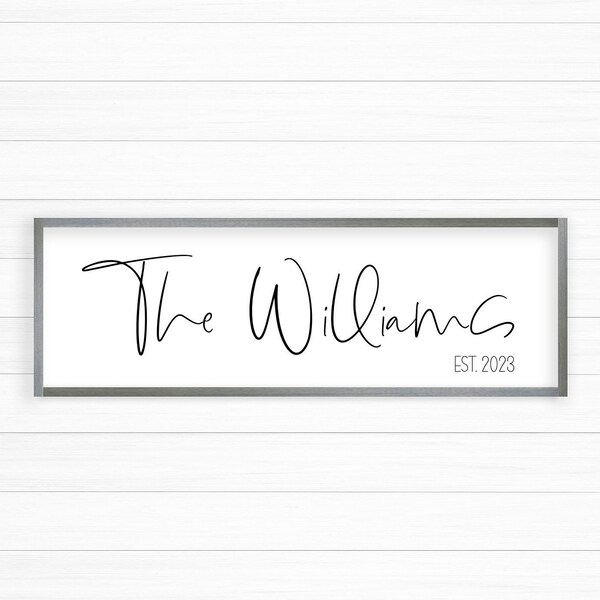 Last Name Framed - Etsy