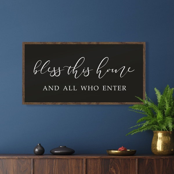 Blessed by This Home and All Who Enter Sign - Etsy