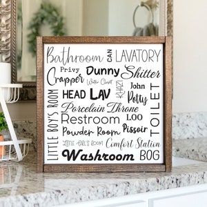 Bathroom Wall Decor Bathroom Signs Bathroom Wall Art - Etsy