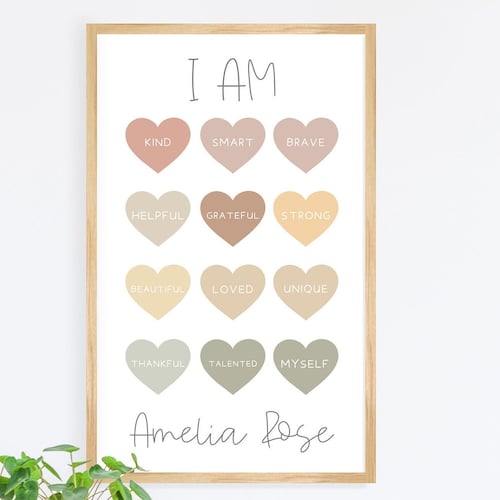 Affirmations Wall Art for Kid I Am Affirmation Sign Kids - Etsy