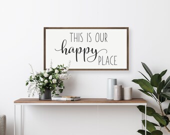 Happy Place Sign | Etsy