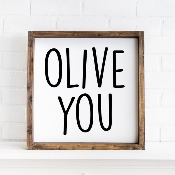 Olive You Sign - Etsy
