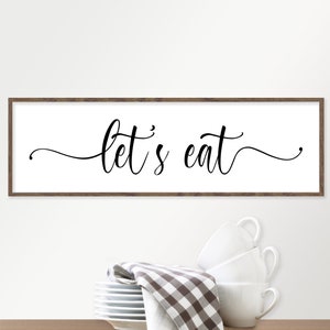 Let's Eat Wood Sign for Kitchen Kitchen Signs Kitchen - Etsy