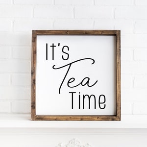 Tea Gift | Tea Sign | Kitchen Wall Decor | Wood Framed Sign | Kitchen ...