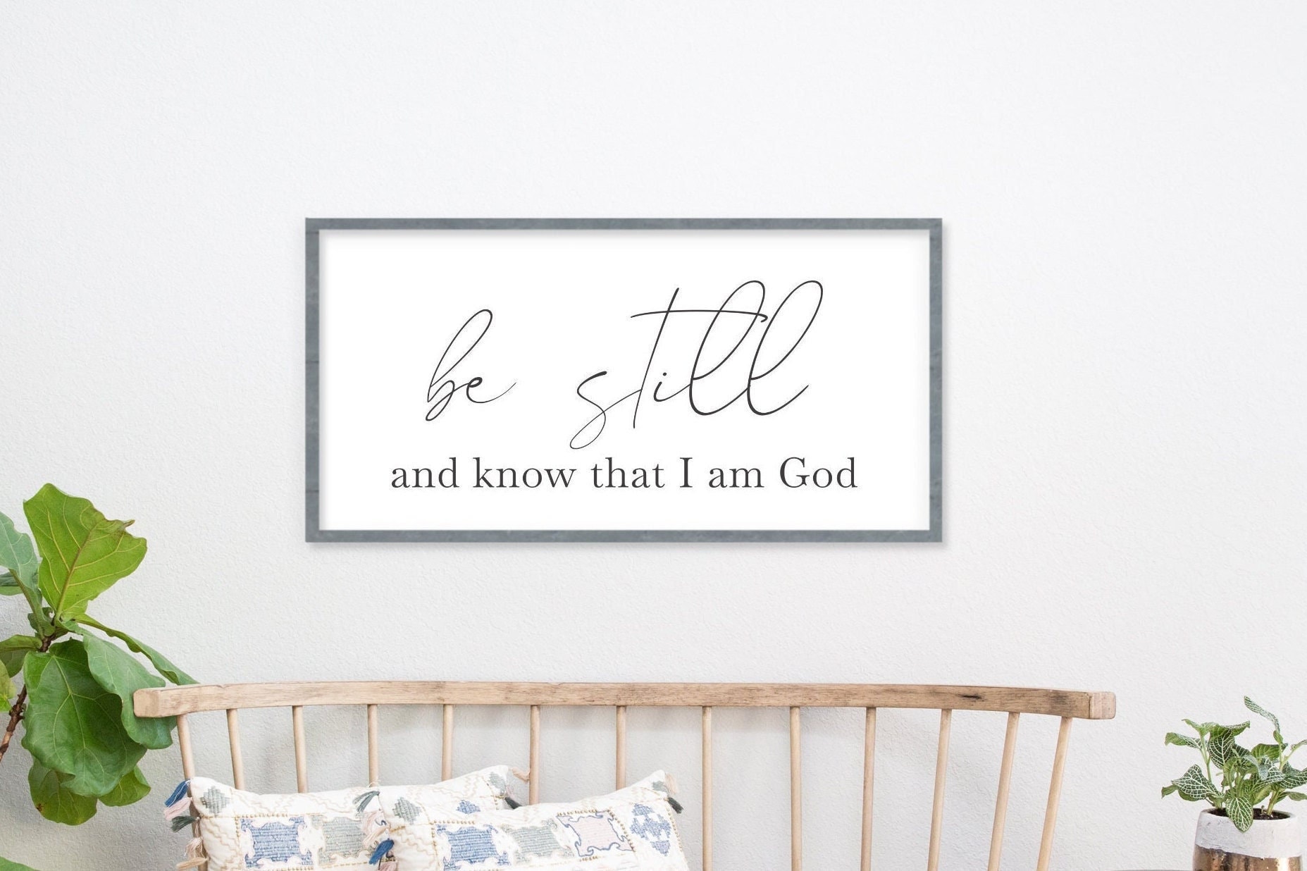 Be Still and Know That I Am God Sign Wood Framed Sign | Etsy