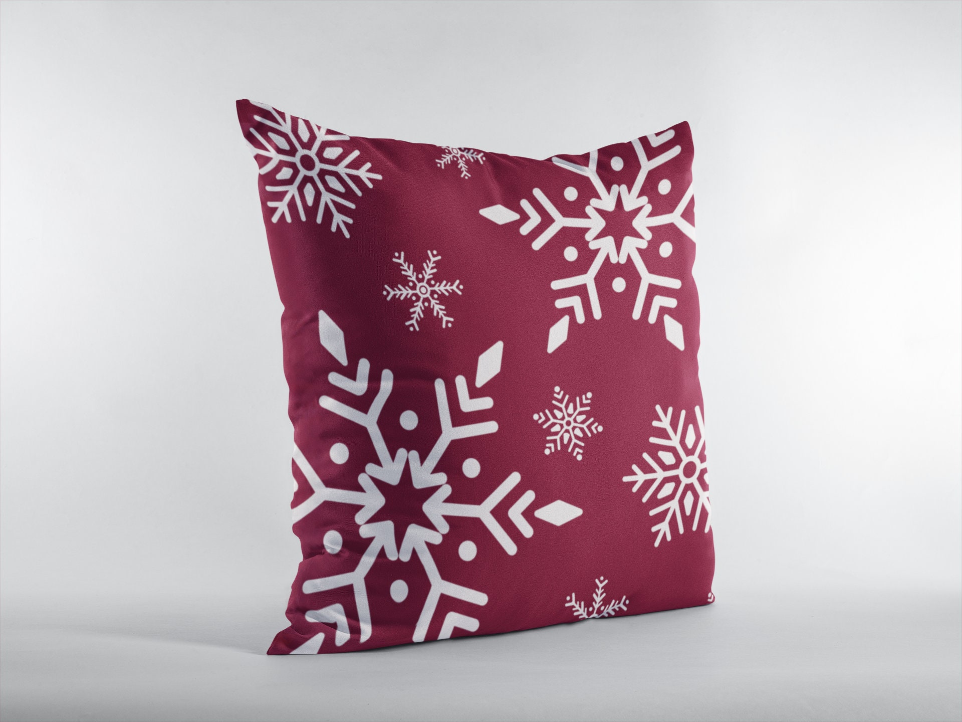 Red Snowflake Pillow Outdoor Christmas Pillows Christmas - Etsy