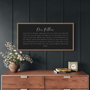Our Father Prayer Sign, Christian Wall Art, Religious Sign, the Lords ...