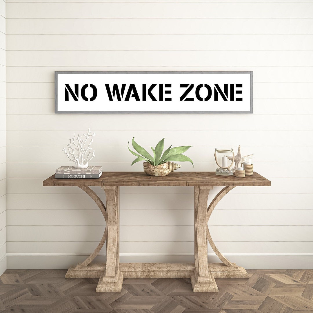 No Wake Zone Sign, Lake House Wall Decor, Lake Sign, Beach House Decor ...